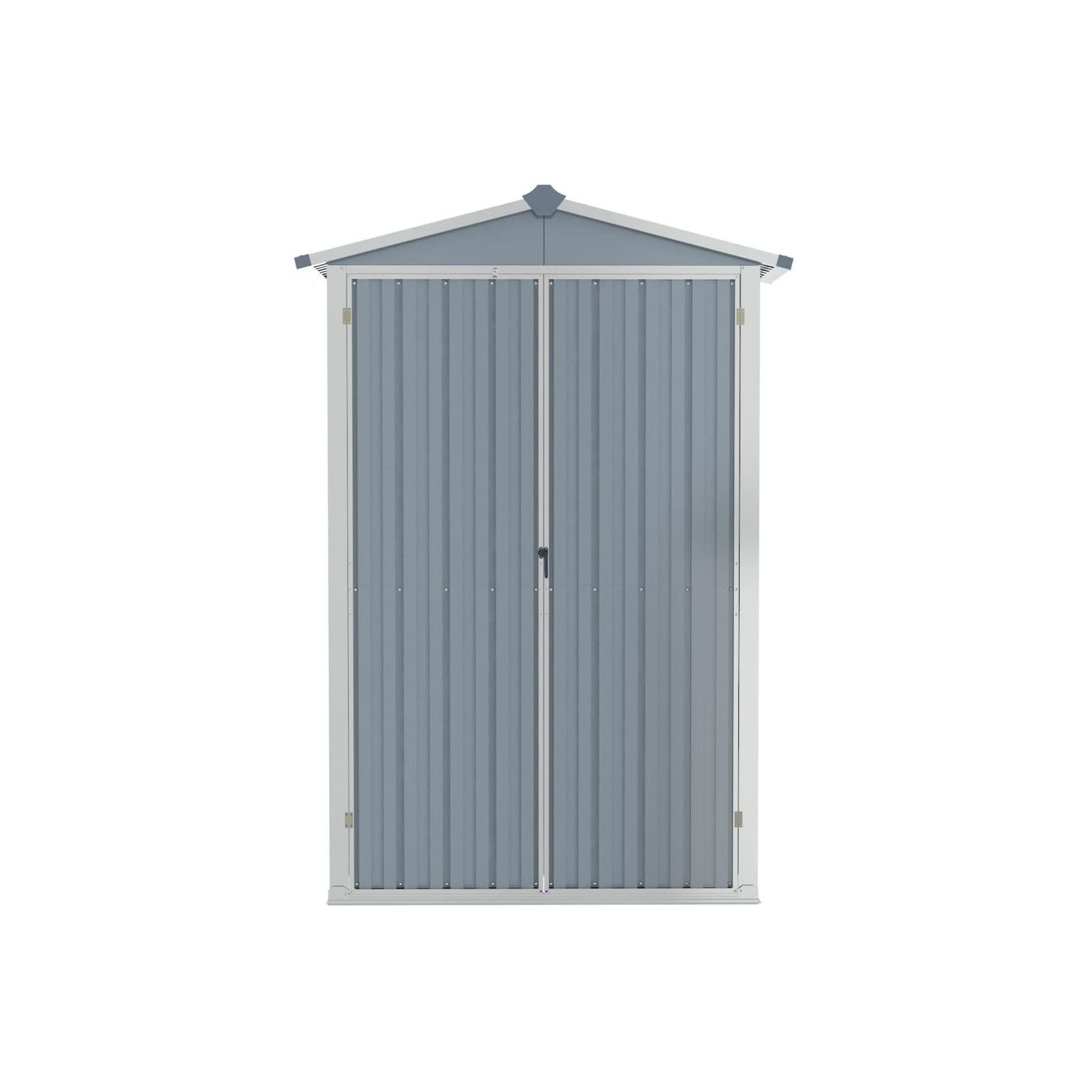 Sopron de gradina, gri,107,5x46x183 cm, otel galvanizat