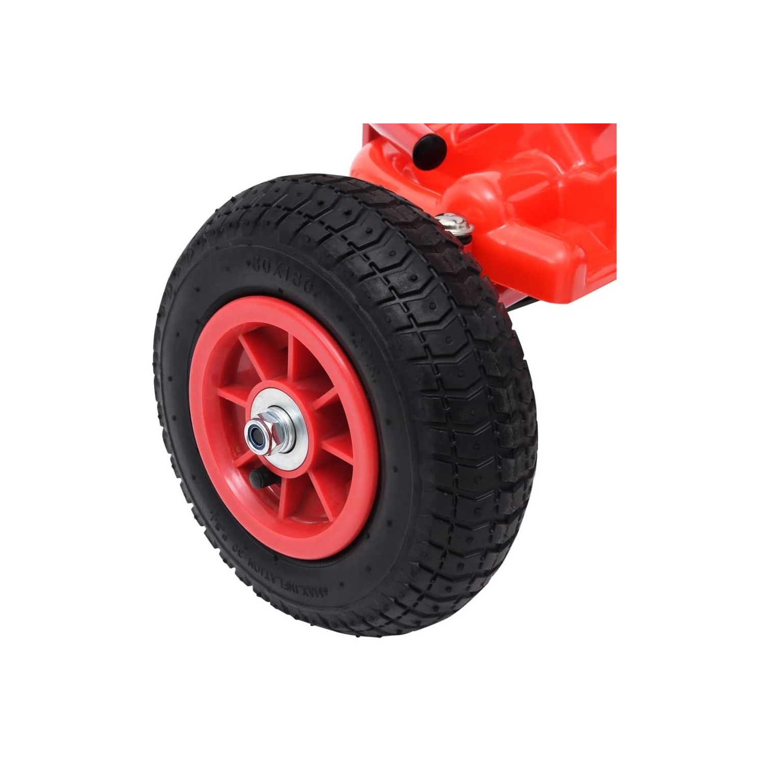 Kart pentru copii cu pedale si roti pneumatice, rosu