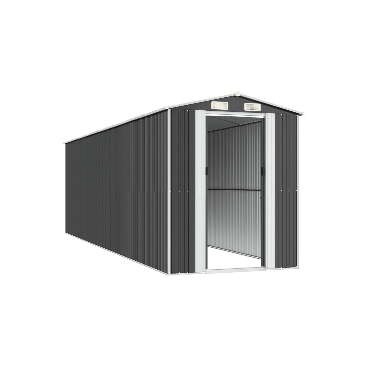 Sopron de gradina, antracit, 192x689x223 cm, otel galvanizat