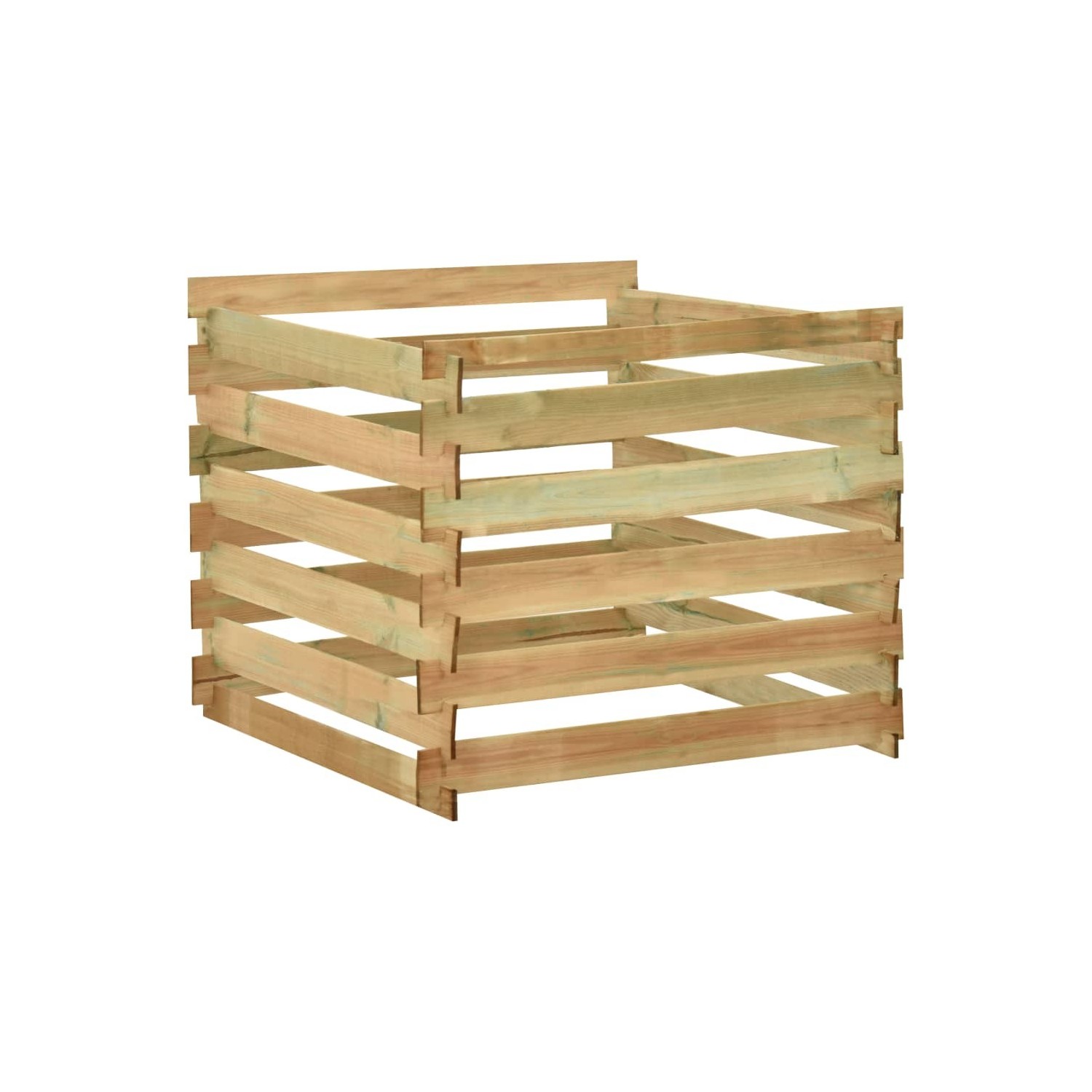 Compostor de gradina din sipci 100x100x80 cm lemn de pin tratat