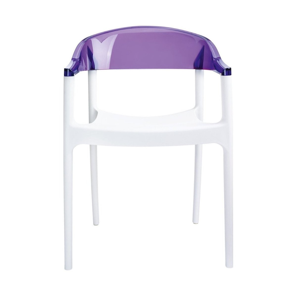 Scaun Carmen, alb-violet transparent