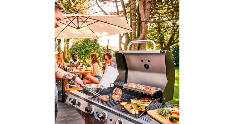 Gratar pe gaz din inox Char-Broil Performance PRO S 3, grile din fonta ...