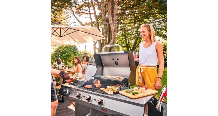 Gratar pe gaz din inox Char-Broil Performance PRO S 3, grile din fonta ...