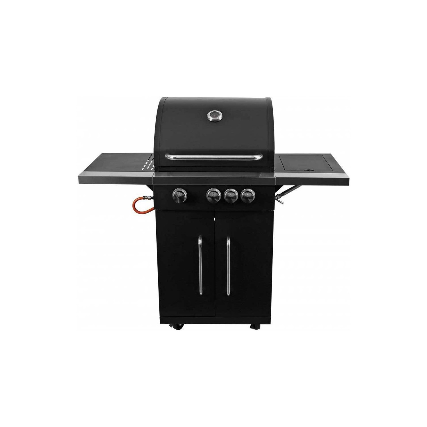 Gratar pe gaz Activa Lord 302, 3+1 arzatoare din inox, gratare din fonta